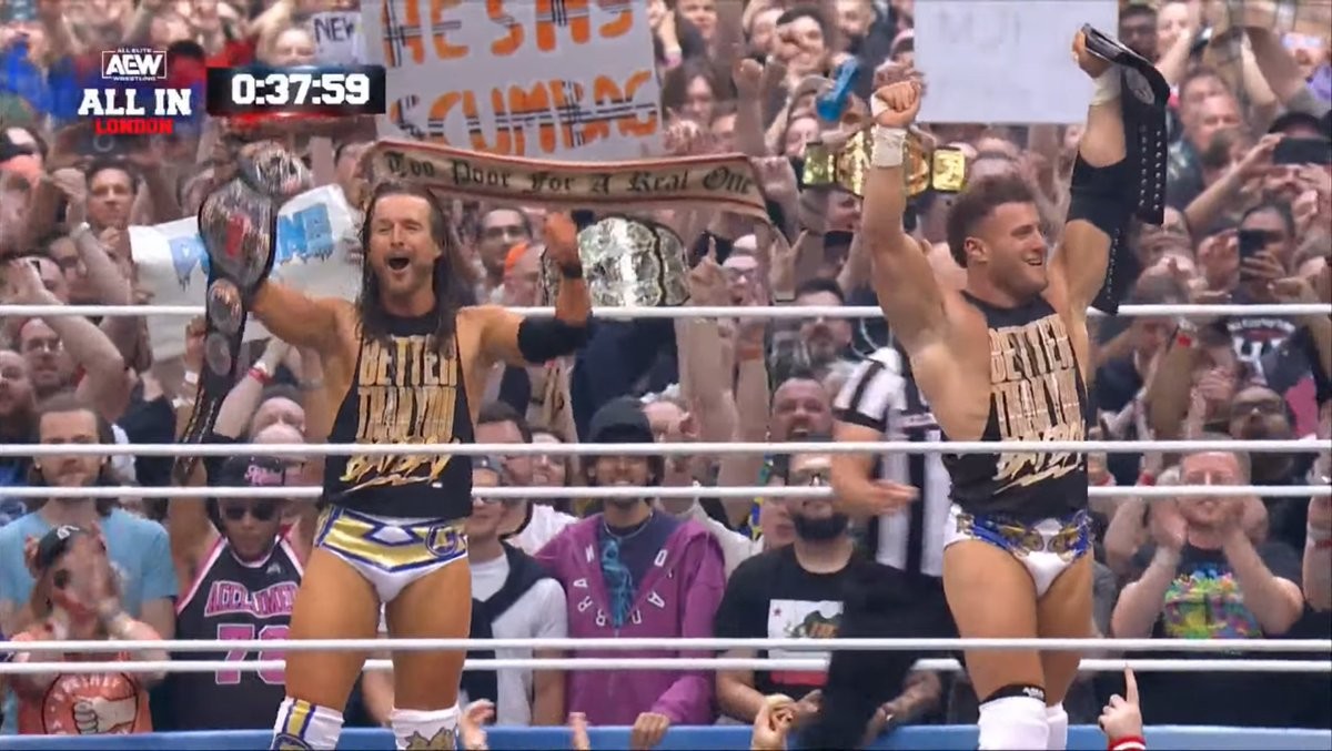 Adam Cole y MJF ganan los Campeonatos por Parejas de ROH en AEW All In ... Adam Cole y MJF ganan los Campeonatos por Parejas de ROH en AEW All In ...