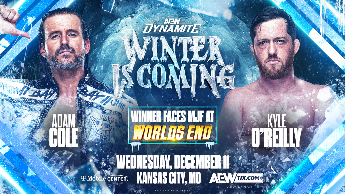 Adam Cole y Kyle O’Reilly se enfrentarán en AEW Dynamite Winter is Coming Adam Cole y Kyle O’Reilly se enfrentarán en AEW Dynamite Winter is Coming